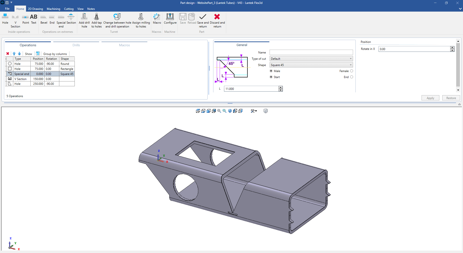 Machitech Fiber Tube XL - Tube Laser Cutting System